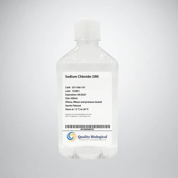 Sodium Chloride (5M), 500mL | Quality Biological